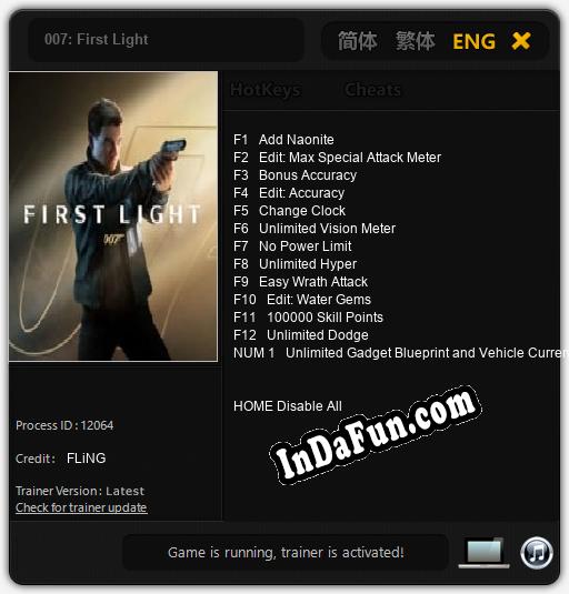 Trainer for 007: First Light [v1.0.6] » Free Download PC Games - Direct ...
