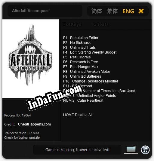 Trainer for Afterfall Reconquest [v1.0.3] » Free Download PC Games ...