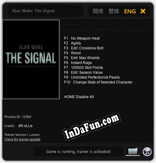 Alan Wake: The Signal: Trainer +10 [v1.8] » Free Download PC Games ...