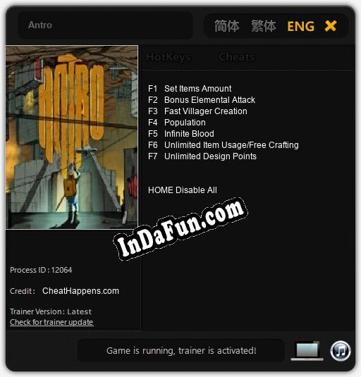 Antro: Trainer +7 [v1.9] » Free Download PC Games - Direct Links - Torrent