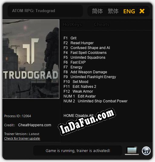 ATOM RPG: Trudograd: Cheats, Trainer +14 [CheatHappens.com] » Free ...