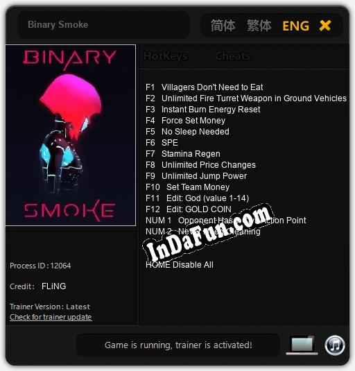 Binary Smoke: TRAINER AND CHEATS (V1.0.56) » Free Download PC Games ...