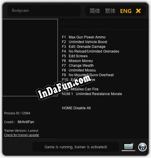 Bodycam: Cheats, Trainer +13 [MrAntiFan] » Free Download PC Games ...