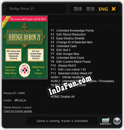 Bridge Baron 21: Cheats, Trainer +15 [dR.oLLe] » Free Download PC Games ...