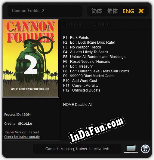 Cannon Fodder 2: Cheats, Trainer +12 [dR.oLLe] » Free Download PC Games ...