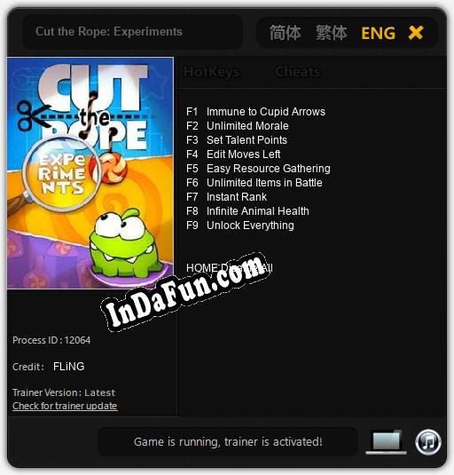 Trainer for Cut the Rope: Experiments [v1.0.2] » Free Download PC Games ...