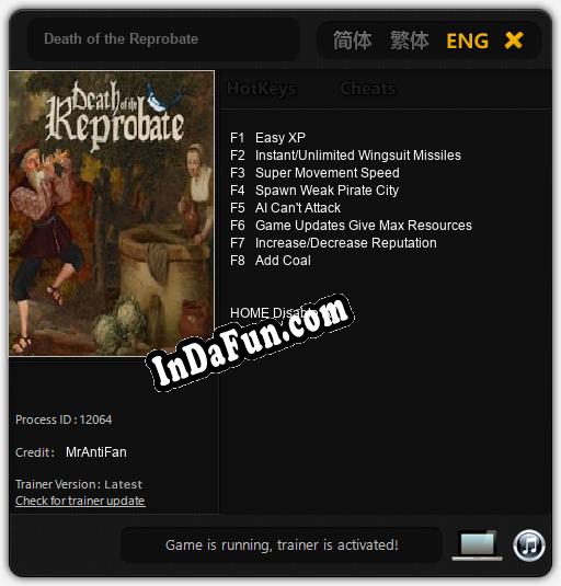 Death of the Reprobate: TRAINER AND CHEATS (V1.0.68) » Free Download PC ...