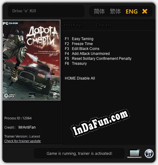 Drive ’n’ Kill: Cheats, Trainer +6 [MrAntiFan] » Free Download PC Games - Direct Links - Torrent