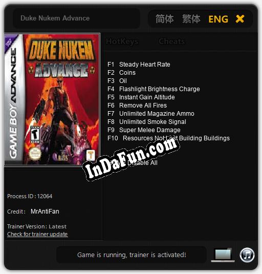 Duke Nukem Advance: Cheats, Trainer +10 [MrAntiFan] » Free Download PC ...