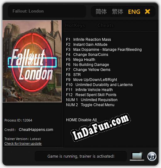Fallout: London: TRAINER AND CHEATS (V1.0.83) » Free Download PC Games ...