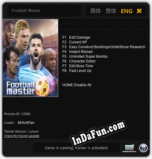 Football Master: Cheats, Trainer +8 [MrAntiFan] » Free Download PC ...
