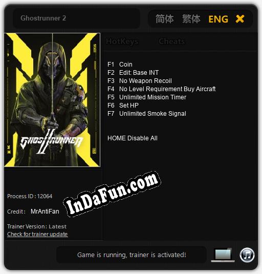 Ghostrunner 2: Cheats, Trainer +7 [MrAntiFan] » Free Download PC Games - Direct Links - Torrent