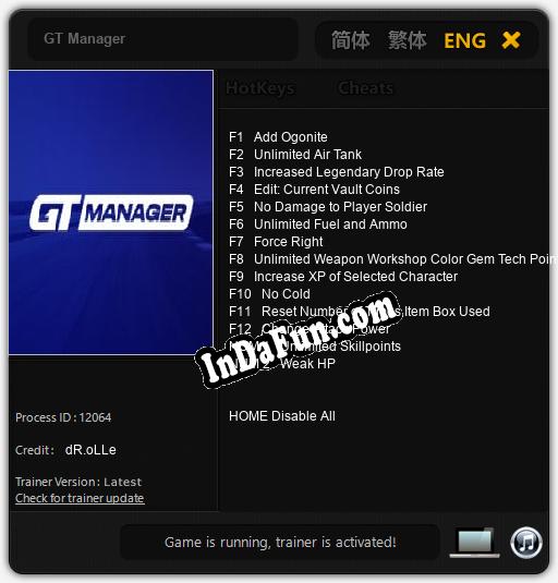 GT Manager: TRAINER AND CHEATS (V1.0.8) » Free Download PC Games ...