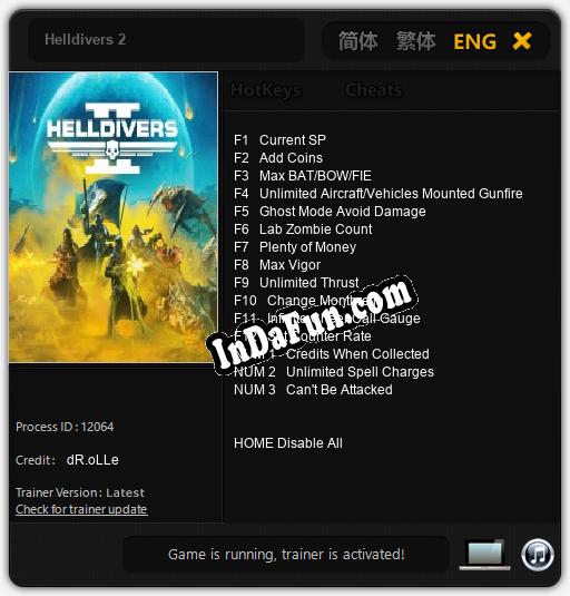 Helldivers 2: Cheats, Trainer +15 [dR.oLLe] » Free Download PC Games - Direct Links - Torrent
