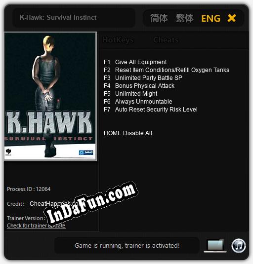 K-Hawk: Survival Instinct: TRAINER AND CHEATS (V1.0.65) » Free Download ...