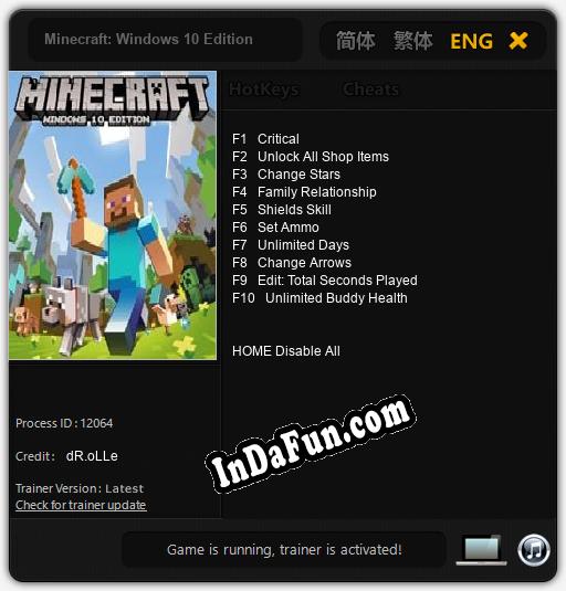 Minecraft: Windows 10 Edition: TRAINER AND CHEATS (V1.0.52) » Free ...