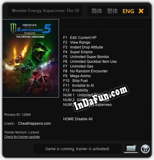 Monster Energy Supercross: The Official Videogame 5: Cheats, Trainer ...