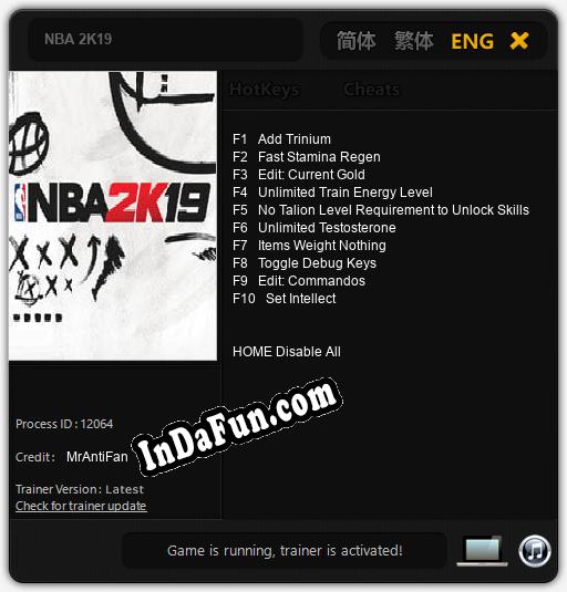 NBA 2K19: TRAINER AND CHEATS (V1.0.73) » Free Download PC Games ...