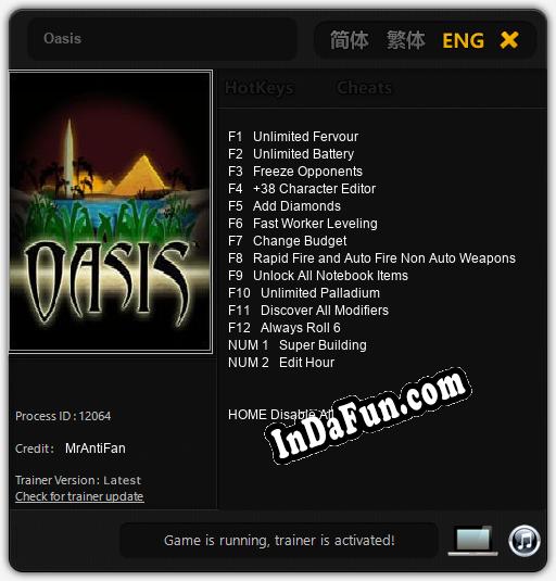 Oasis: Cheats, Trainer +14 [MrAntiFan] » Free Download PC Games - Direct Links - Torrent
