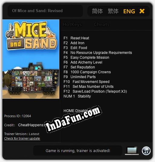 Of Mice and Sand: Revised: Cheats, Trainer +13 [CheatHappens.com] » Free Download PC Games ...