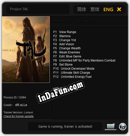 Project TAL: Trainer +12 [v1.2] » Free Download PC Games - Direct Links ...