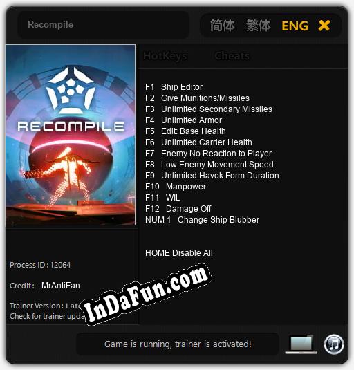 Recompile: Cheats, Trainer +13 [MrAntiFan] » Free Download PC Games - Direct Links - Torrent