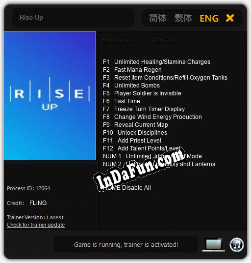 Rise Up: Trainer +14 [v1.1] » Free Download PC Games - Direct Links - Torrent
