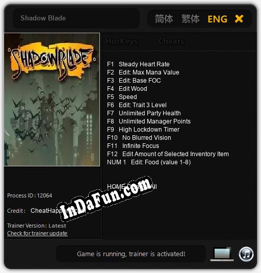 Shadow Blade: Trainer +13 [v1.8] » Free Download PC Games - Direct ...