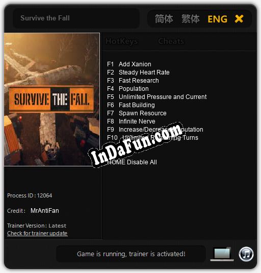 Survive the Fall: Trainer +10 [v1.3] » Free Download PC Games - Direct Links - Torrent
