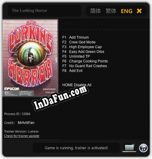 The Lurking Horror: TRAINER AND CHEATS (V1.0.39) » Free Download PC ...