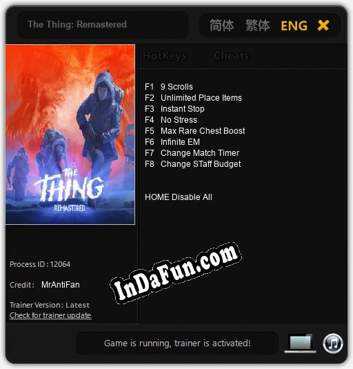 The Thing: Remastered: TRAINER AND CHEATS (V1.0.82) » Free Download PC ...
