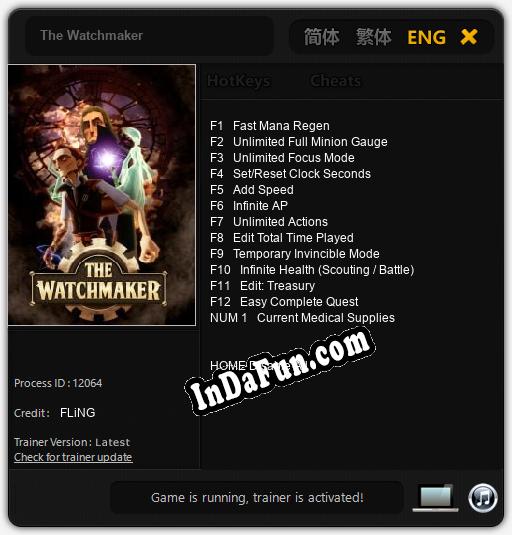 The Watchmaker: Cheats, Trainer +13 [FLiNG] » Free Download PC Games ...