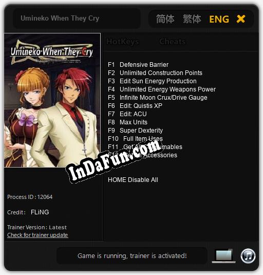 Umineko When They Cry: TRAINER AND CHEATS (V1.0.91) » Free Download PC ...